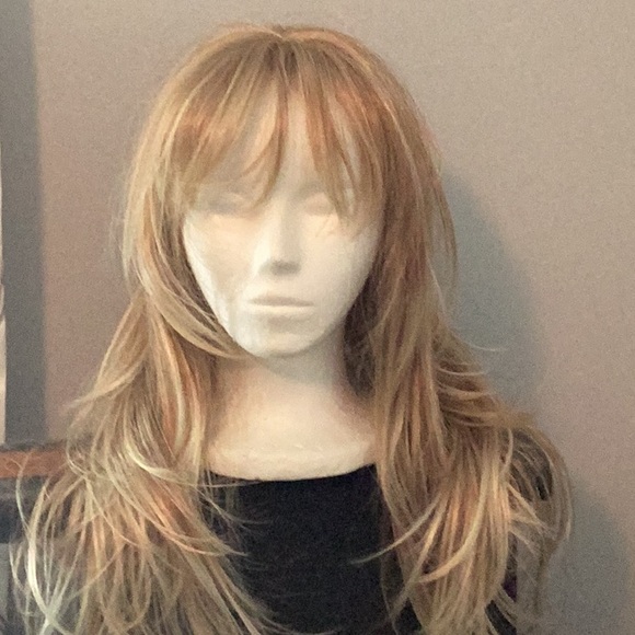 Ricky’s NYC | Hair | Tan Layered Wig With Wispy Bangs And Natural ...